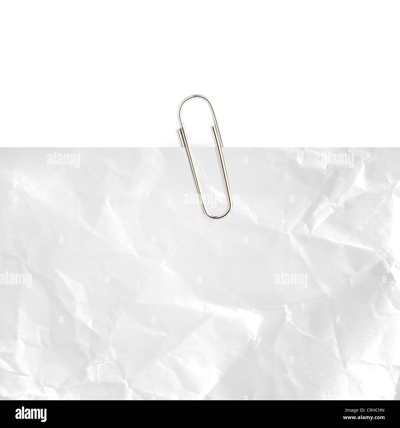 Gray note paper with paper clip on white background Stock Photo - Alamy