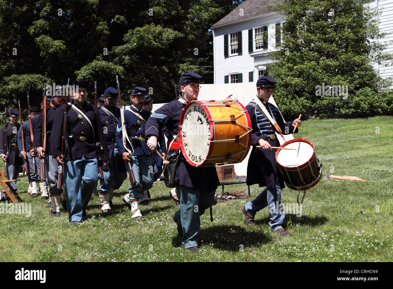 An American Civil War re-enactment. Historic Speedwell, Morristown, NJ ...