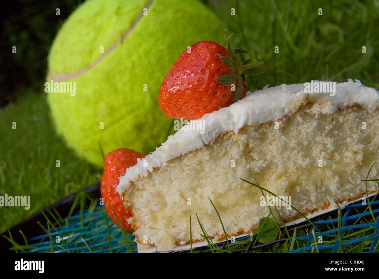 Summer Tennis Season at Wimbledon with strawberries and cream Stock ...