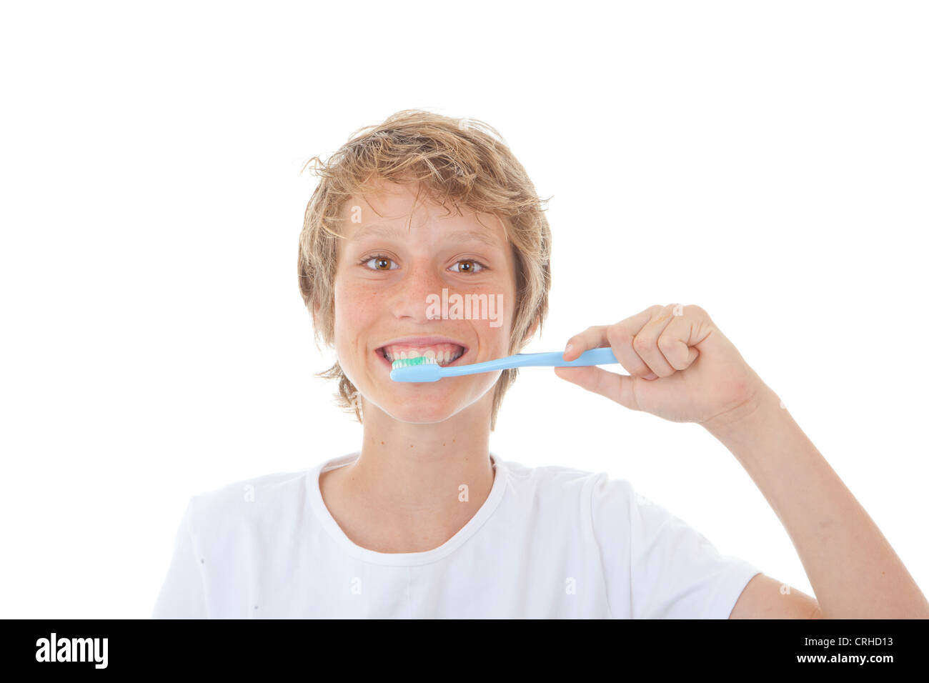 kid dental health , child cleaning teeth Stock Photo - Alamy