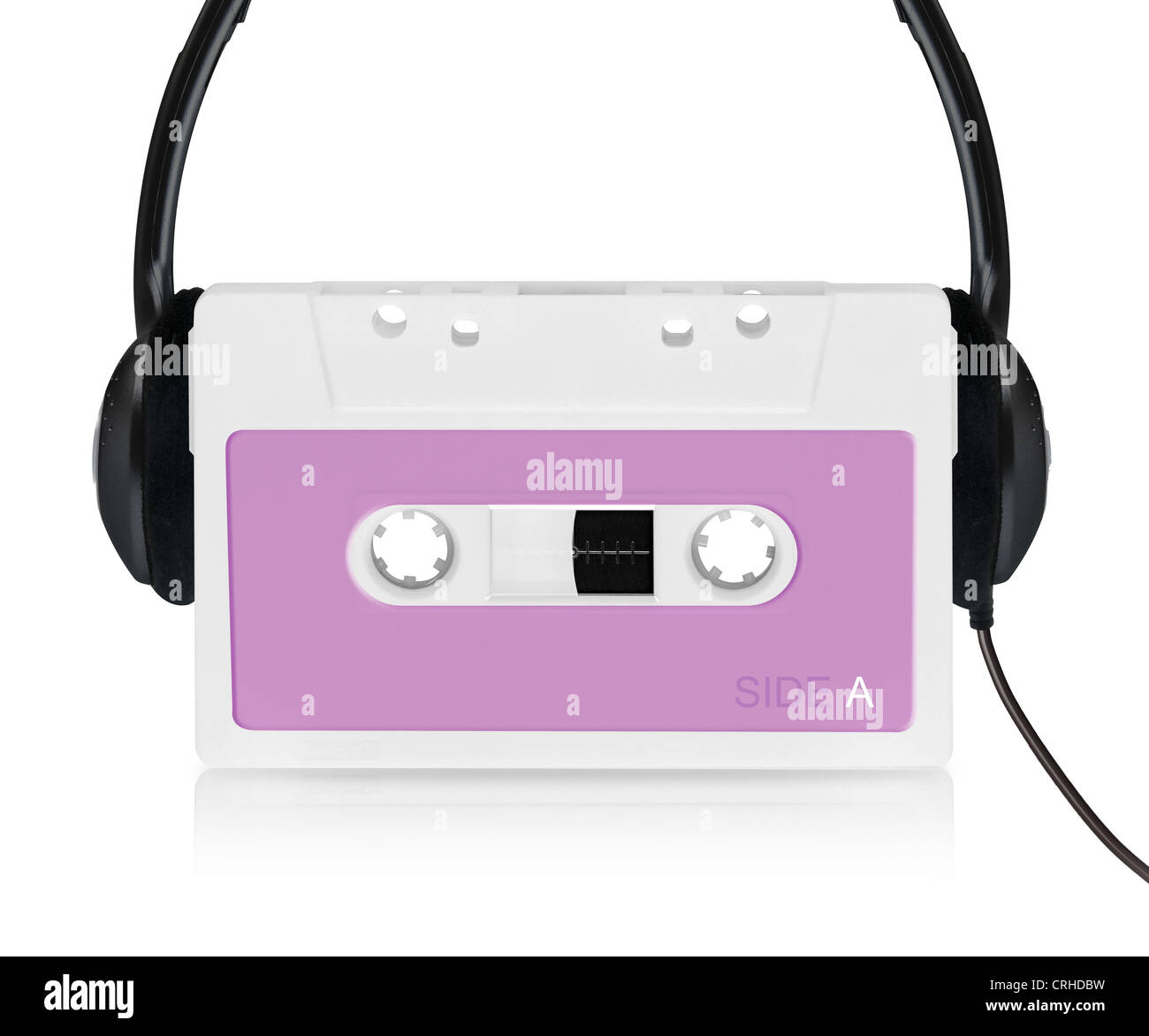 Audio casette with headset isolated on white background Stock Photo - Alamy