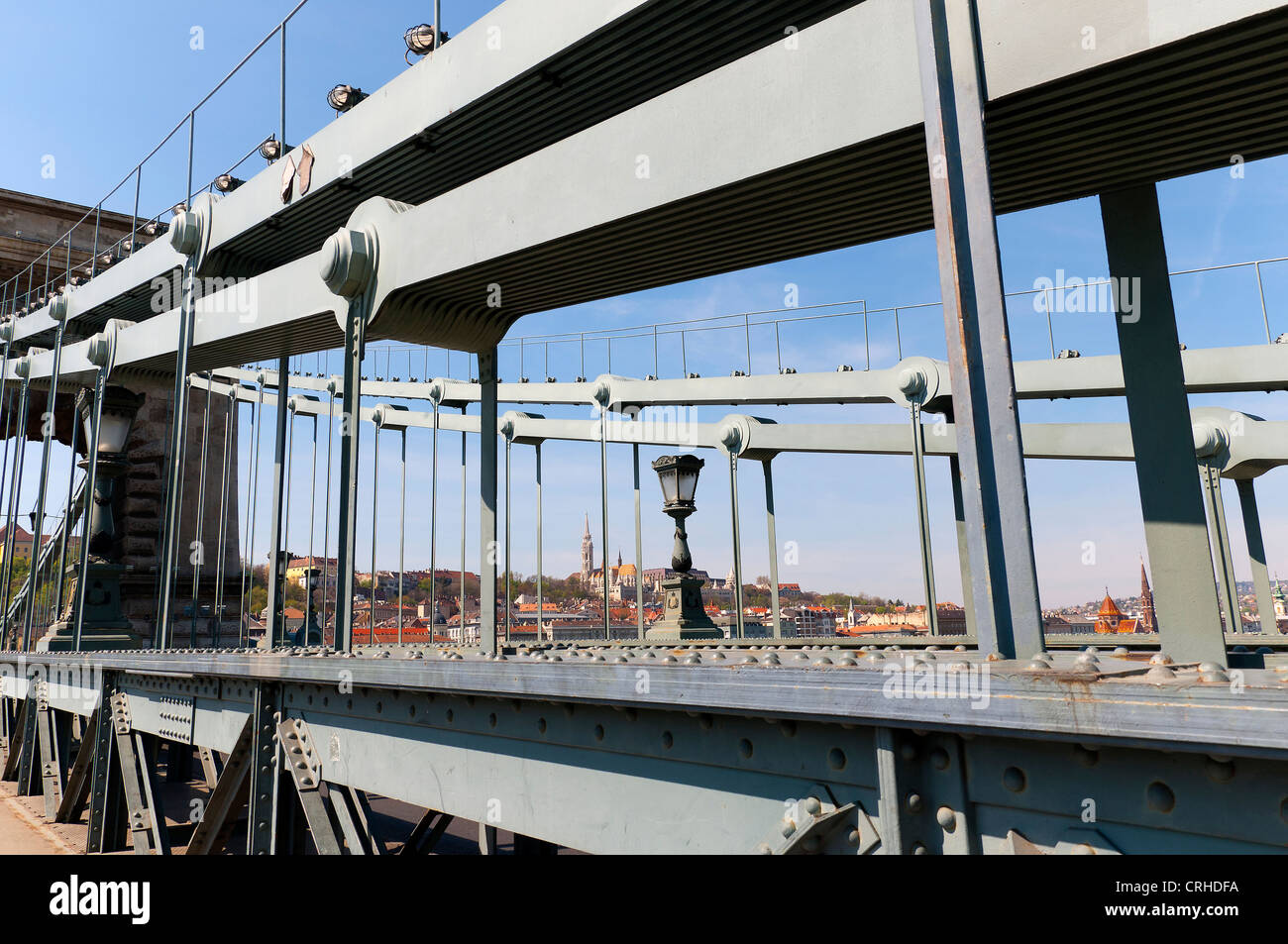 The Chain Bridge in Budapest Hungary the World's First Suspension ...
