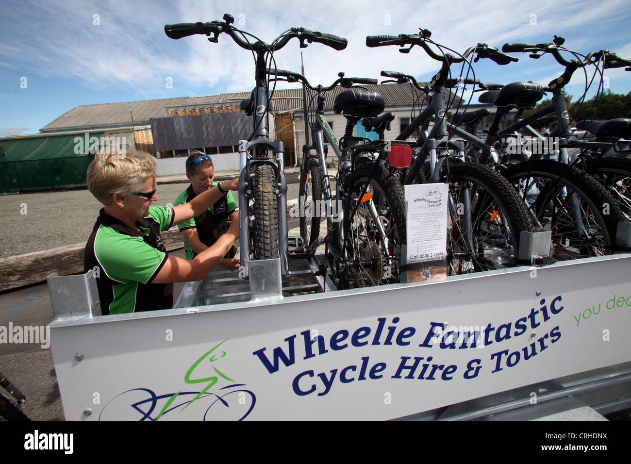 Wheelie Fantastic Cycle Hire owners Lisa Mann and Nicky McBride load ...