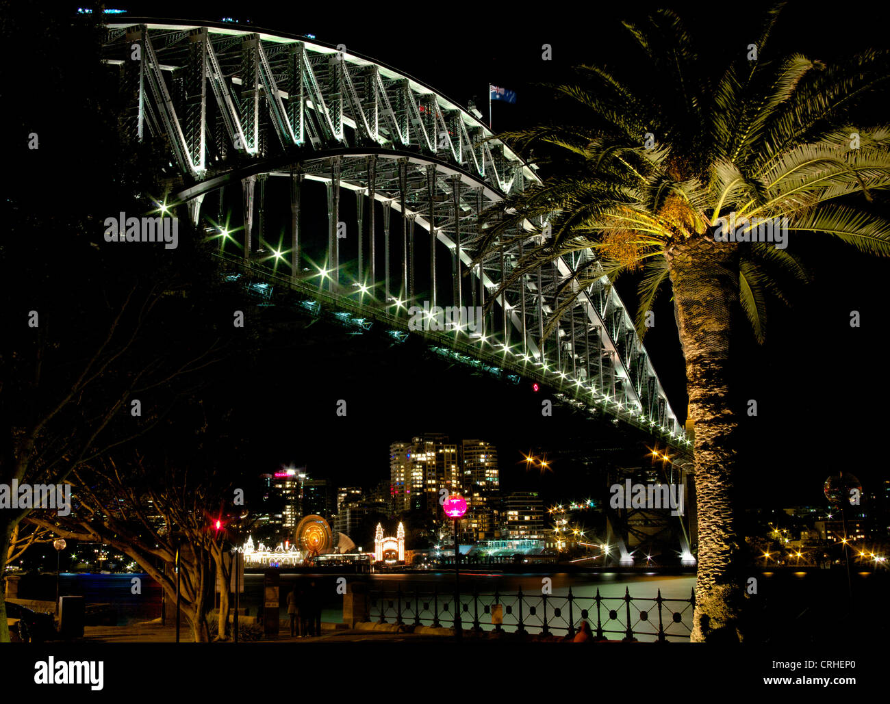 Sydney Harbour Bridge at night Stock Photo - Alamy
