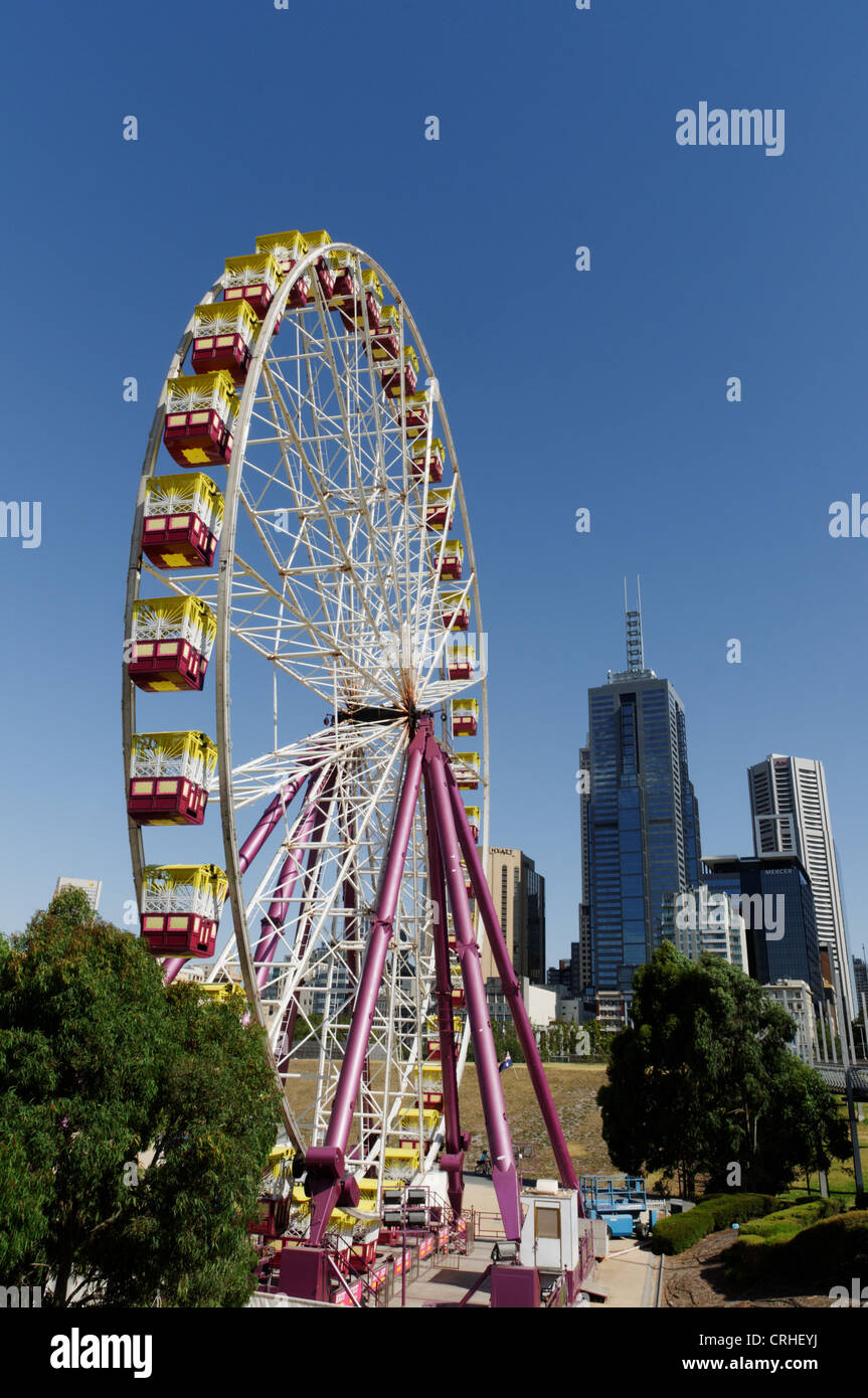 The big wheel at Birrarung Marr, Melbourne Stock Photo - Alamy