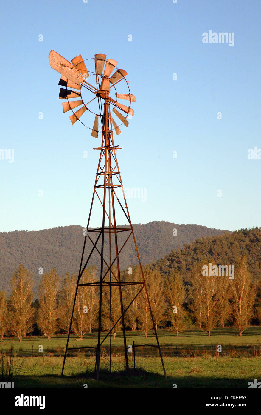 Old windmill in arid australia hi-res stock photography and images - Alamy