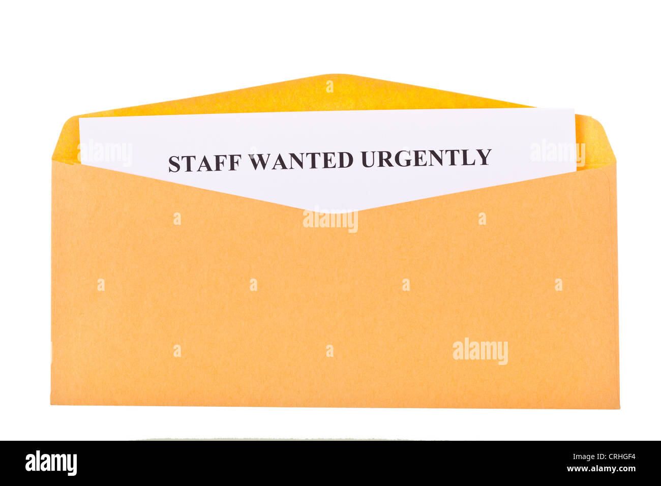 open envelope with looking out the corner of the letter Stock Photo - Alamy