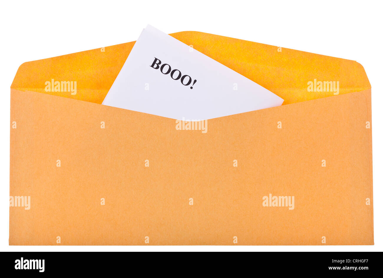 open envelope with looking out the corner of the letter Stock Photo - Alamy
