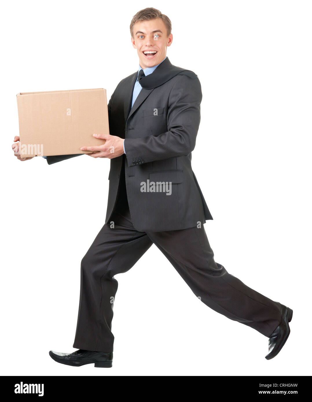 man in office clothes on a white background Stock Photo - Alamy