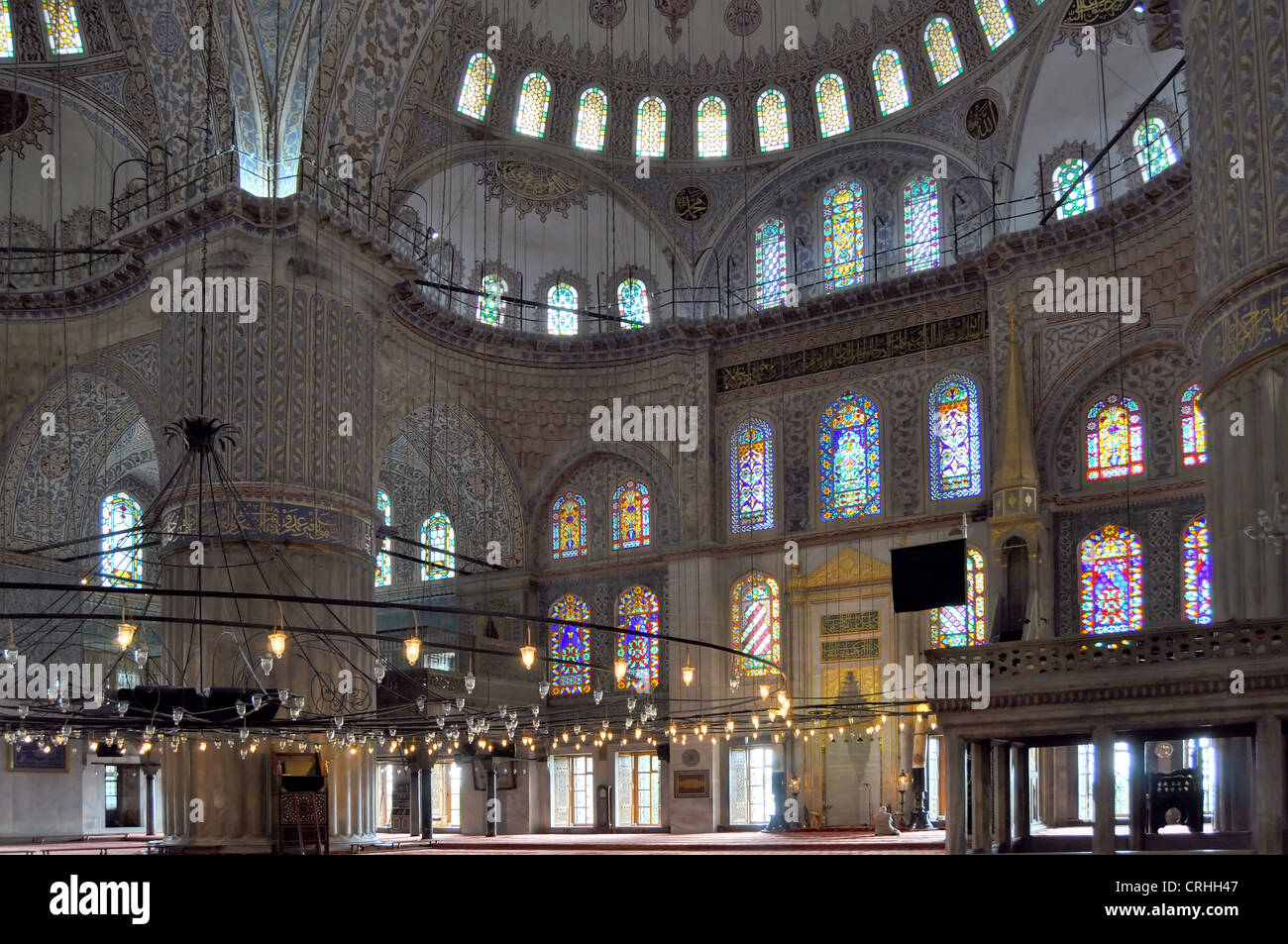 Interior of the Blue mosque, Istanbul, Turkey Stock Photo - Alamy