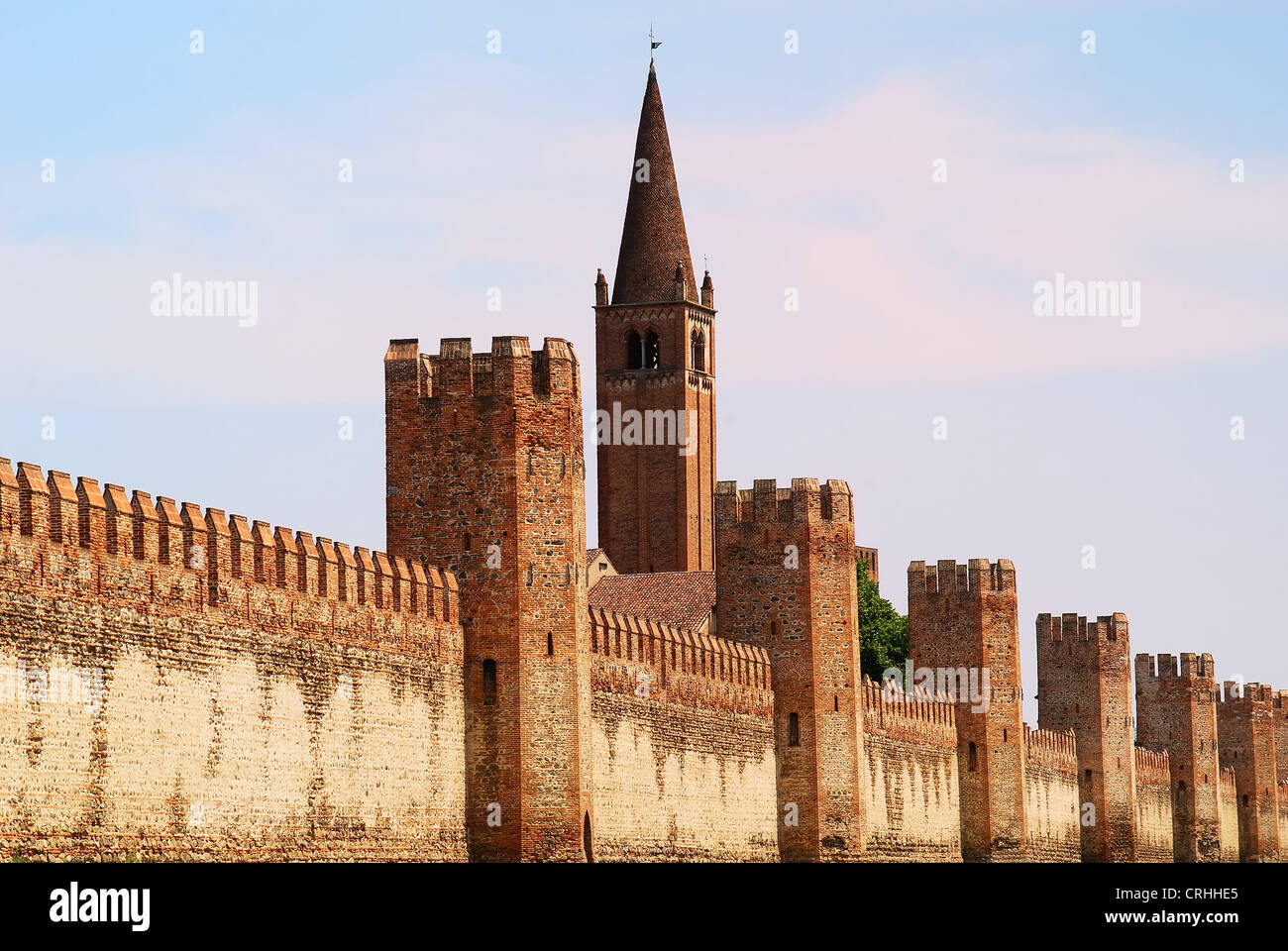 Montagnana, Veneto, Italy : the walls of the beautiful medieval town ...
