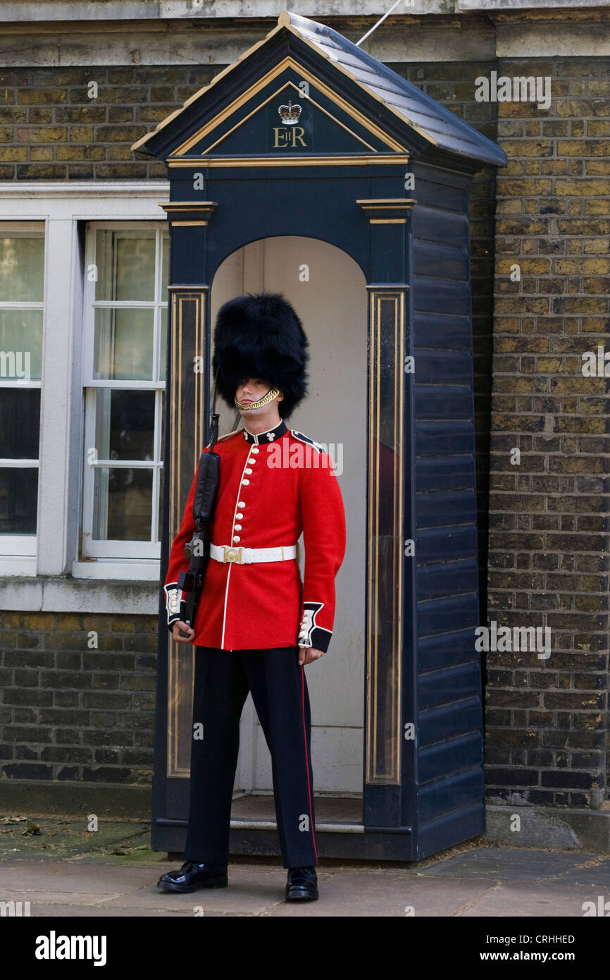 Guardsman outside the gates of St James Palace London England Stock ...