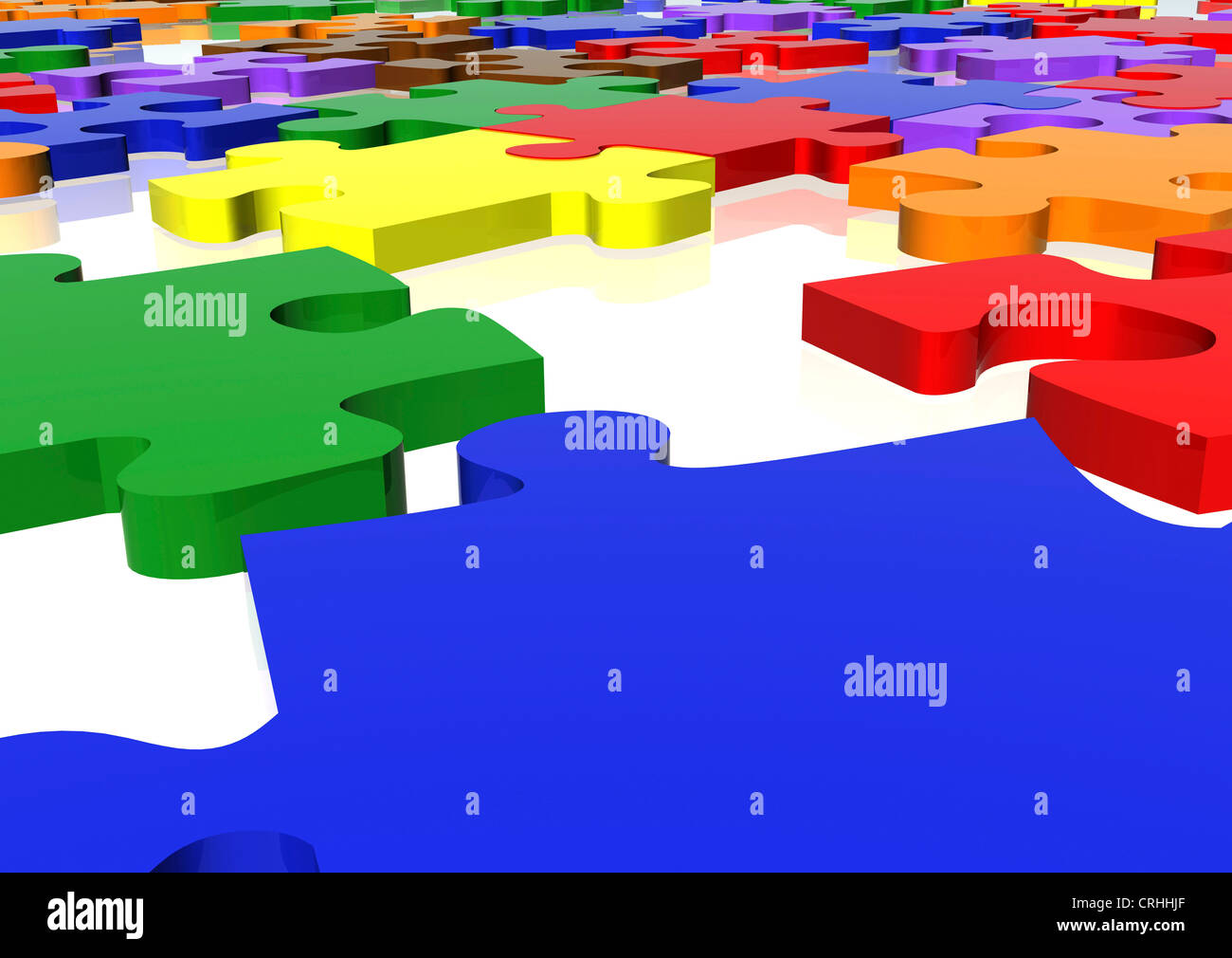 multicoloured jigsaw puzzle Stock Photo - Alamy