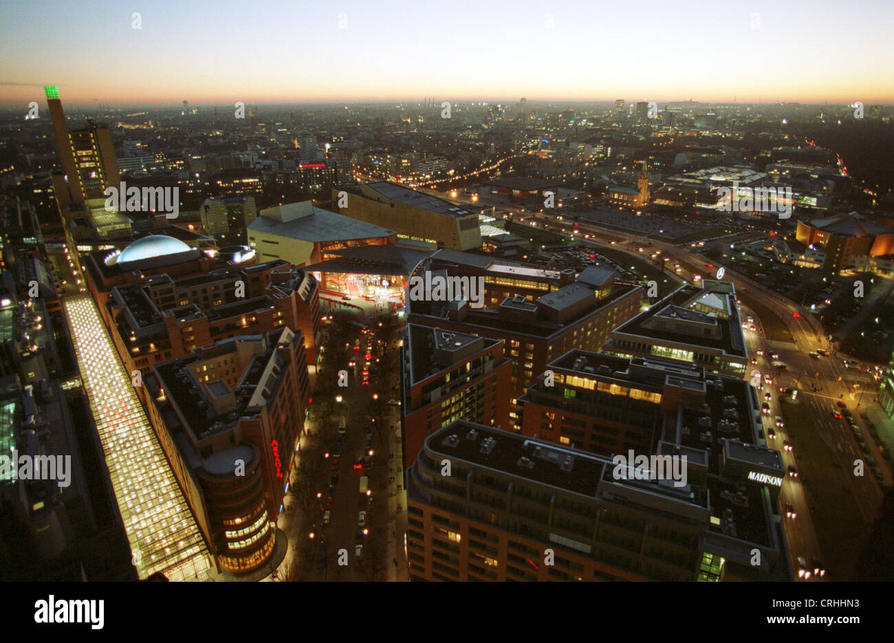 Berlin, Germany, the evening skyline capital Stock Photo - Alamy