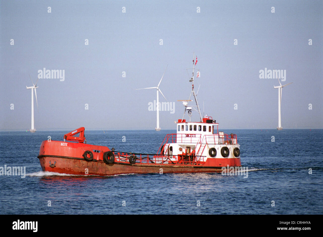 Copenhagen, Denmark, offshore wind farm Stock Photo - Alamy