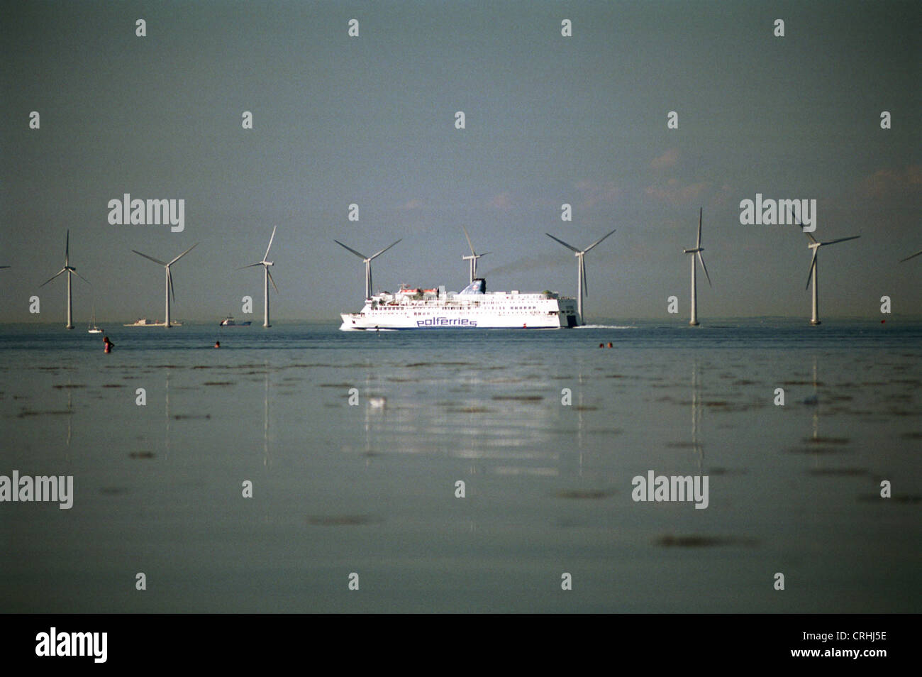 Copenhagen, Denmark, offshore wind farm Stock Photo - Alamy