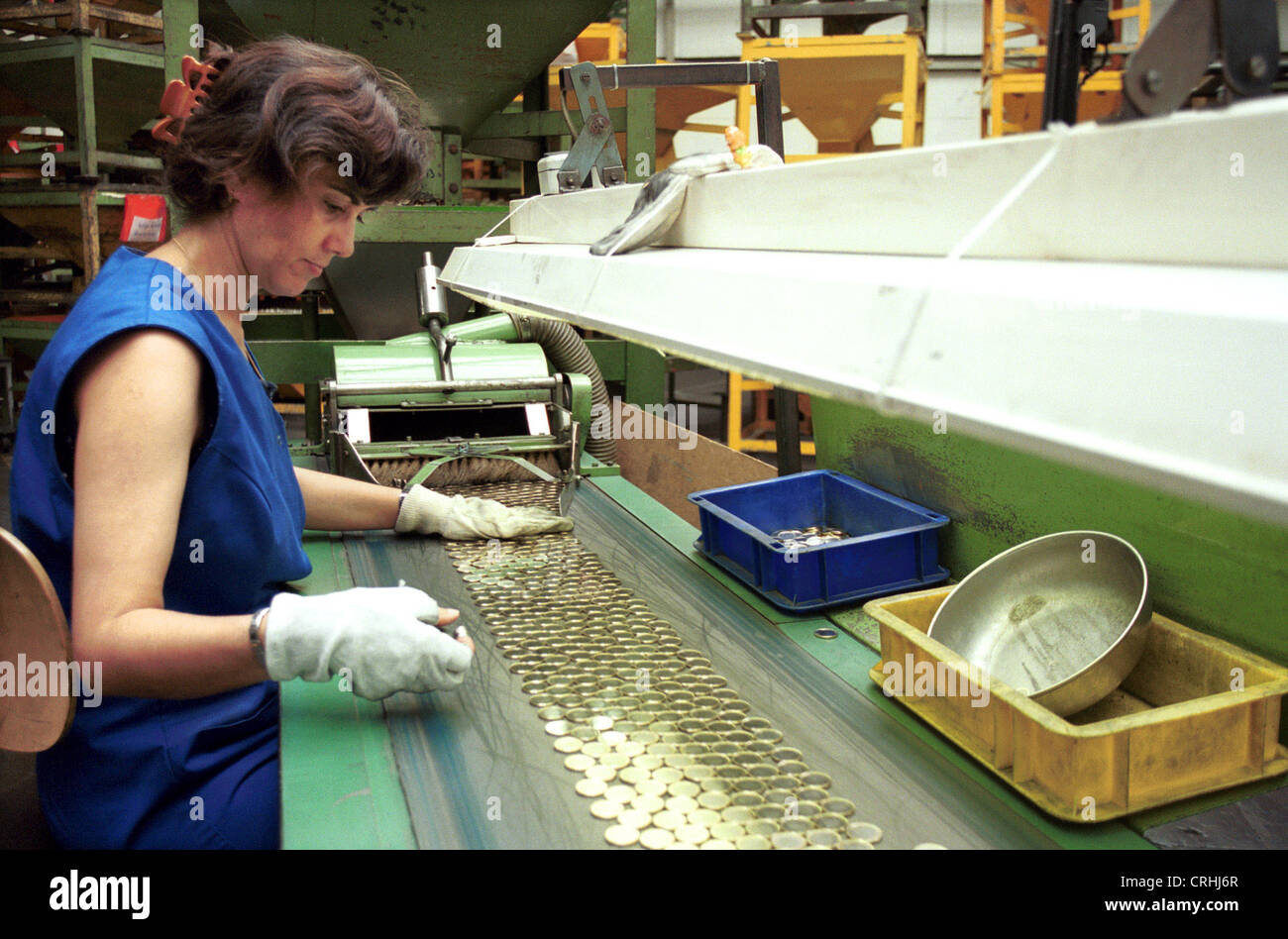 Sword, Germany, production of the Euro Stock Photo - Alamy