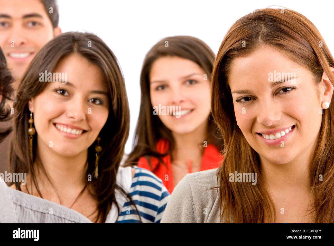 group of happy smiling young adults Stock Photo - Alamy