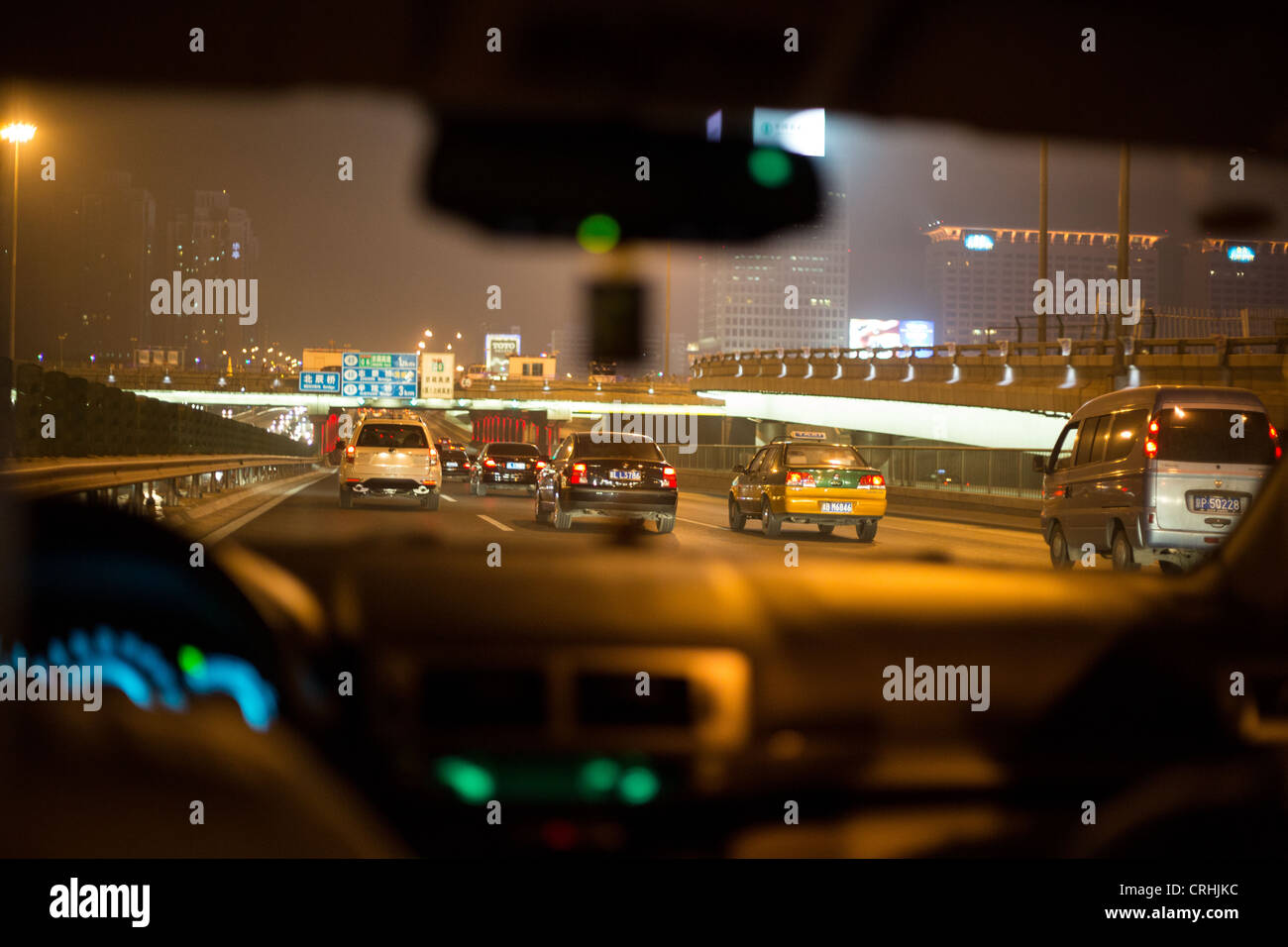 Driving in Beijing at night, in Beijing, China Stock Photo - Alamy