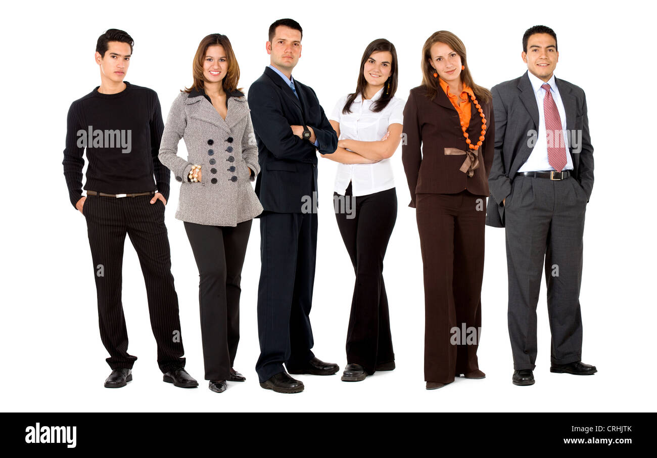 young confident business people standing side by side Stock Photo - Alamy