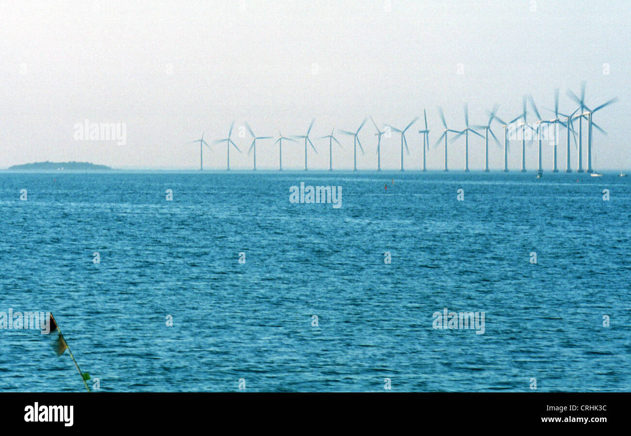 Copenhagen, Denmark, offshore wind farm Stock Photo - Alamy