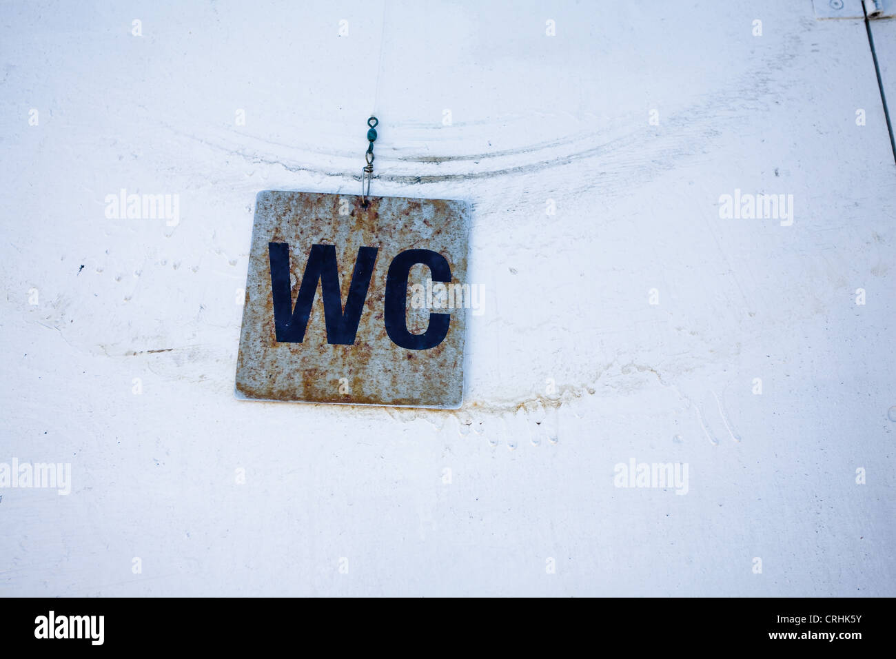 Restroom sign marked "WC Stock Photo - Alamy
