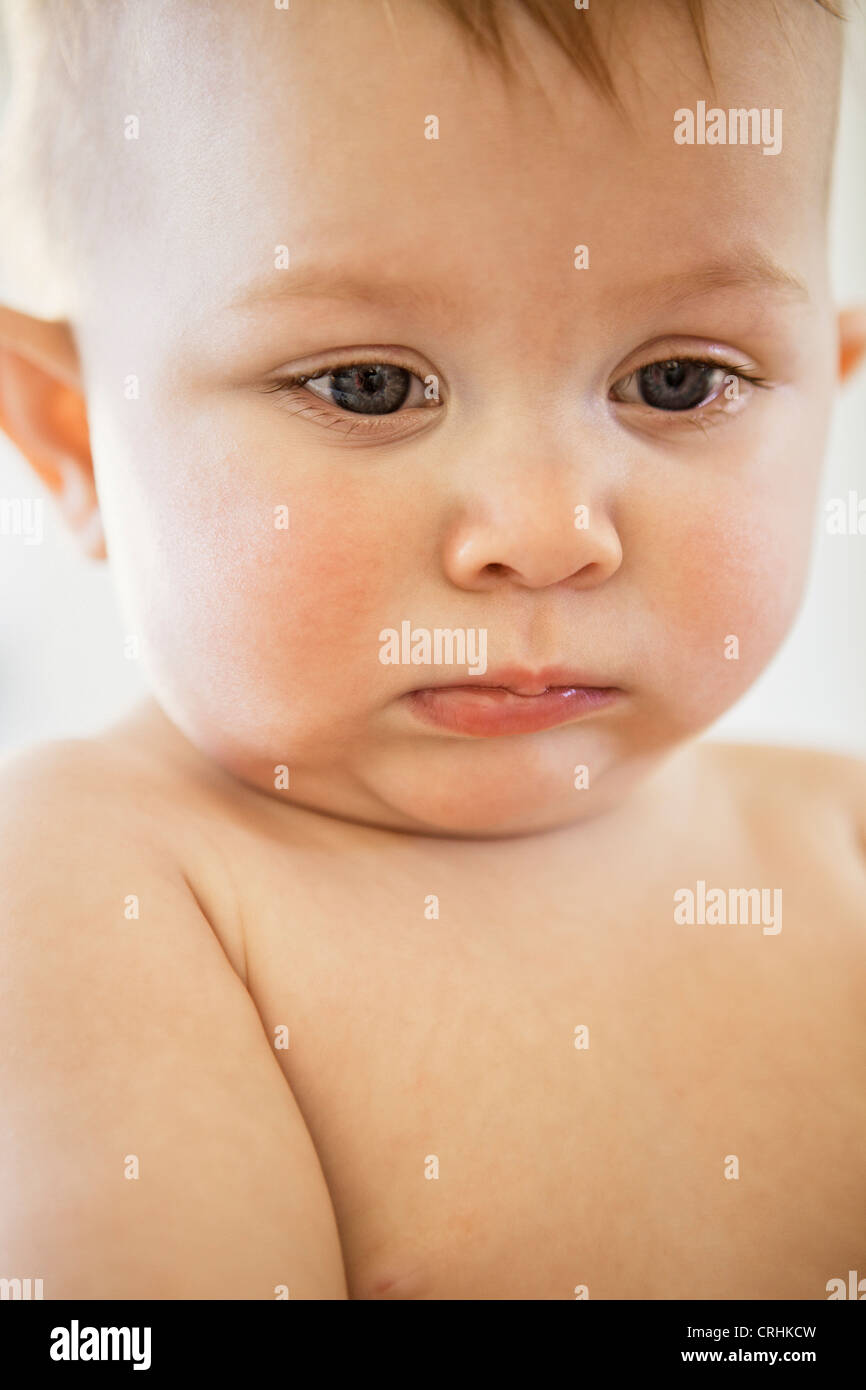 Close up of baby girls face Stock Photo - Alamy