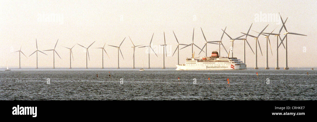 Copenhagen, Denmark, offshore wind farm Stock Photo - Alamy