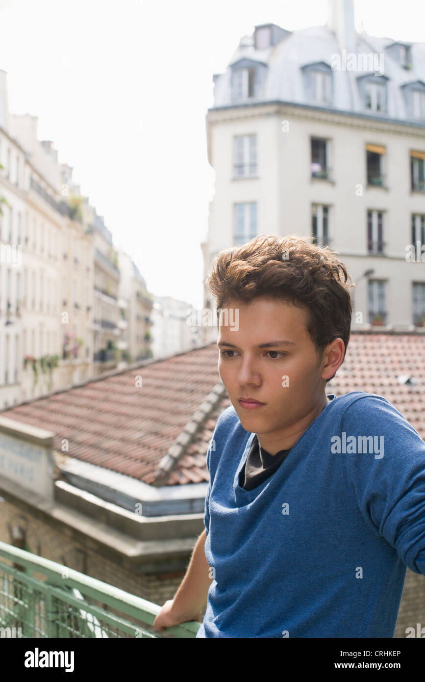 Casually leaning on railing hi-res stock photography and images - Alamy