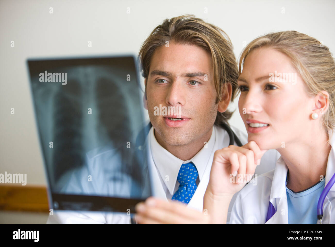 Doctors checking a chest xray at the hospital Stock Photo - Alamy