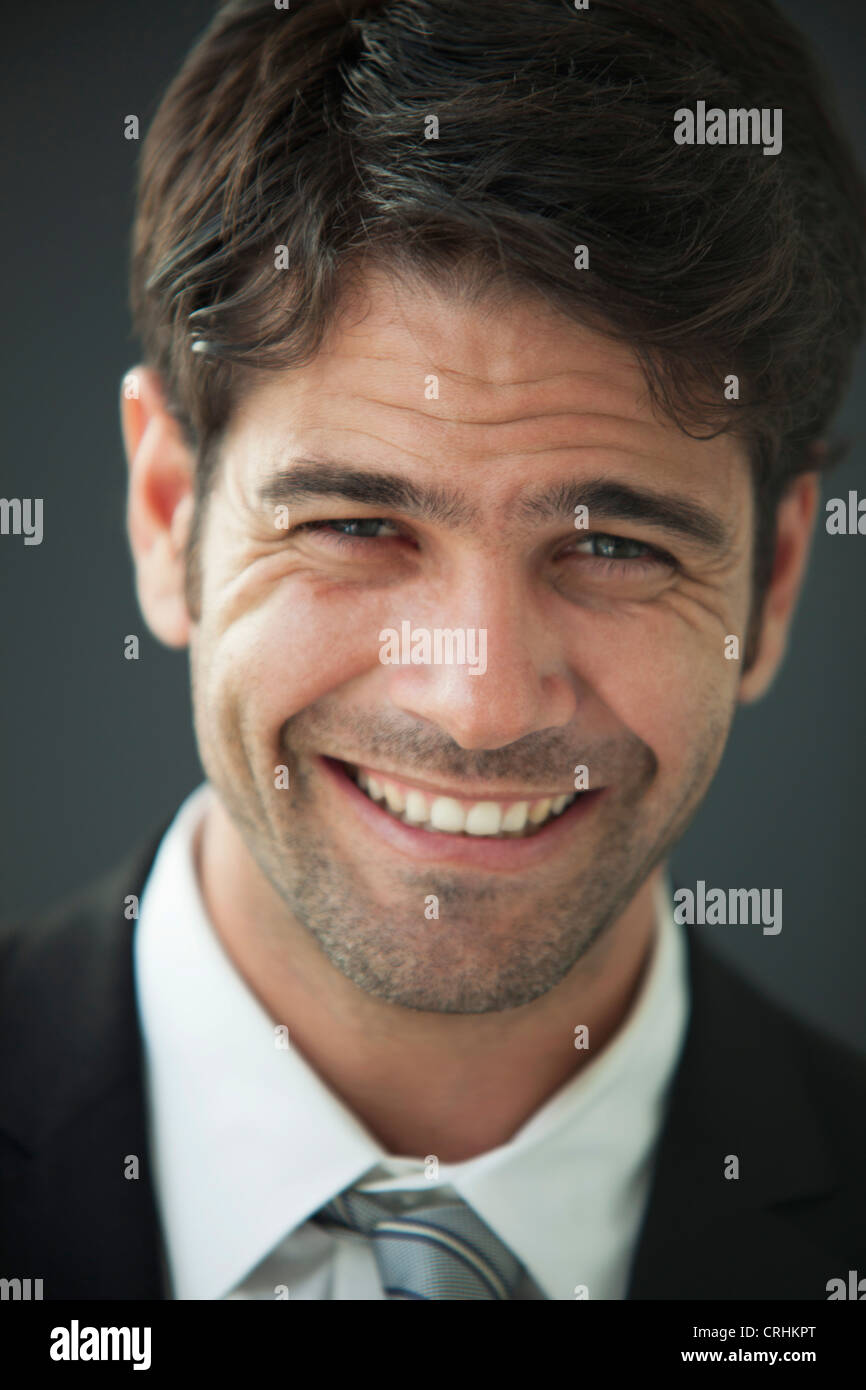 Man smiling happily, portrait Stock Photo - Alamy