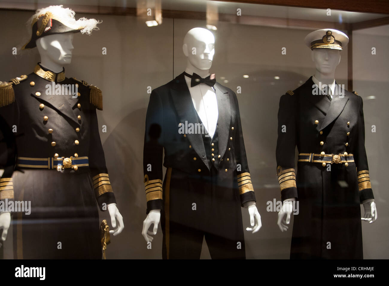 Navy Officer uniforms on display Lisbon Maritime Museum Portugal Stock ...