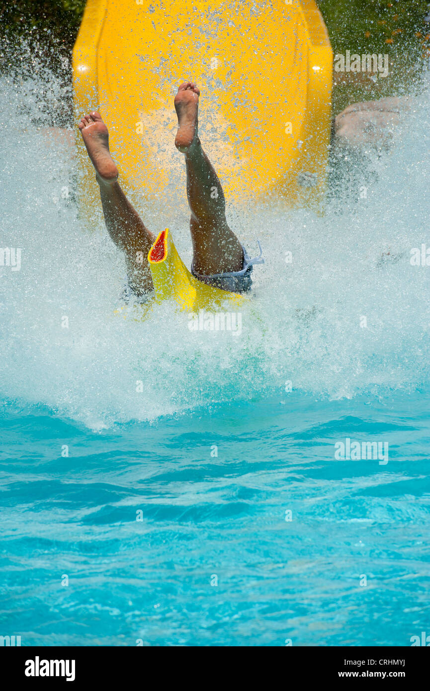Chute slide in swimming hi-res stock photography and images - Alamy