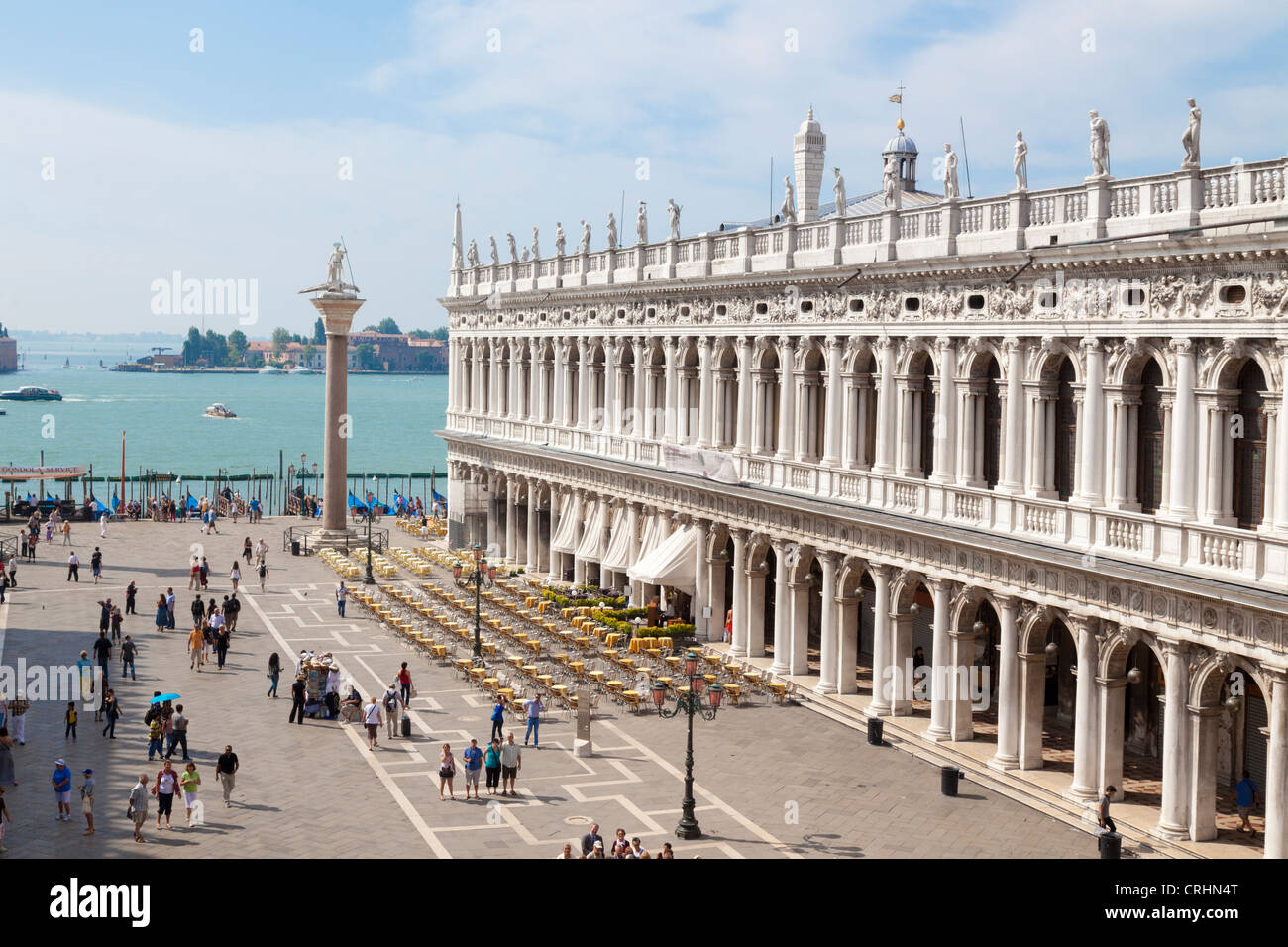 Saint Marks square from the balcony of Basilica San Mark Stock Photo ...