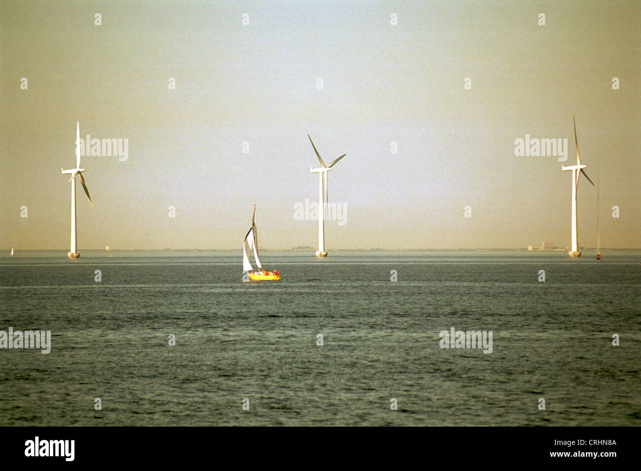 Copenhagen, Denmark, offshore wind farm Stock Photo - Alamy