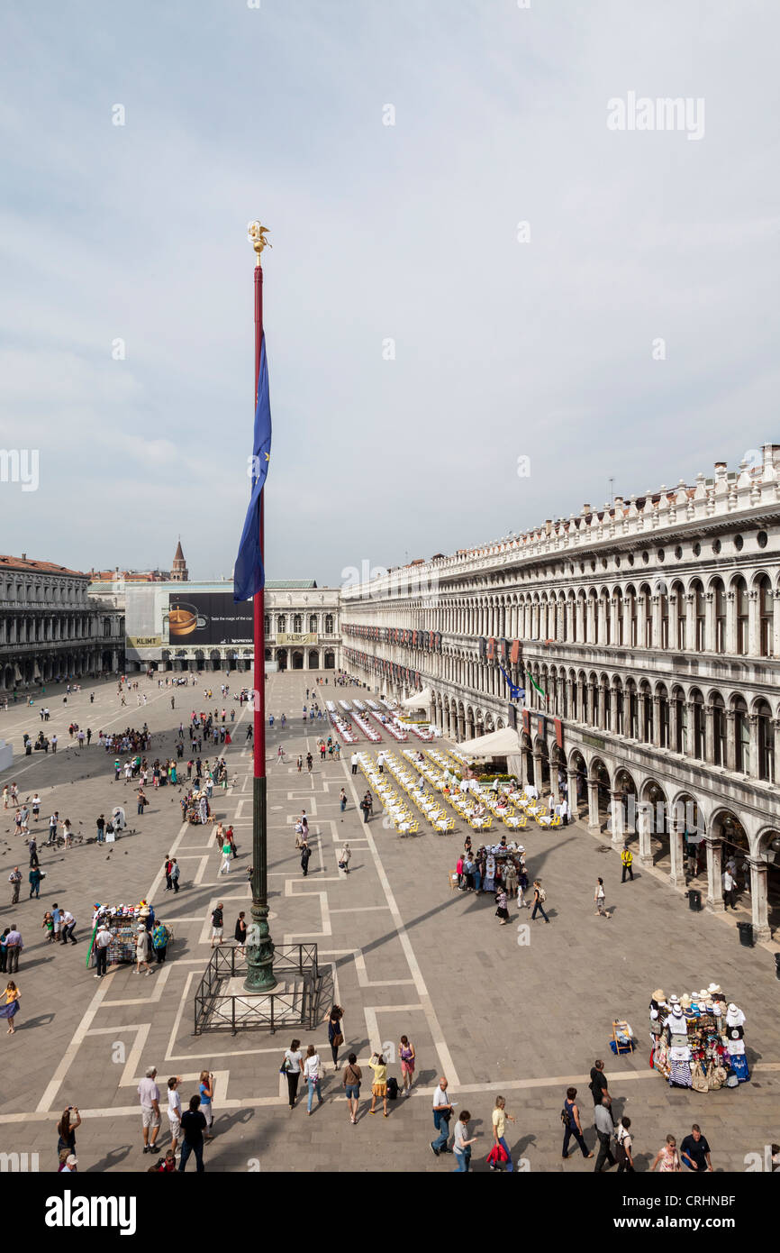 Saint Marks square from the balcony of Basilica San Mark Stock Photo ...