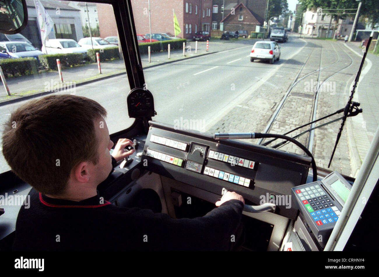 Bochum, Germany, tram drivers Stock Photo - Alamy