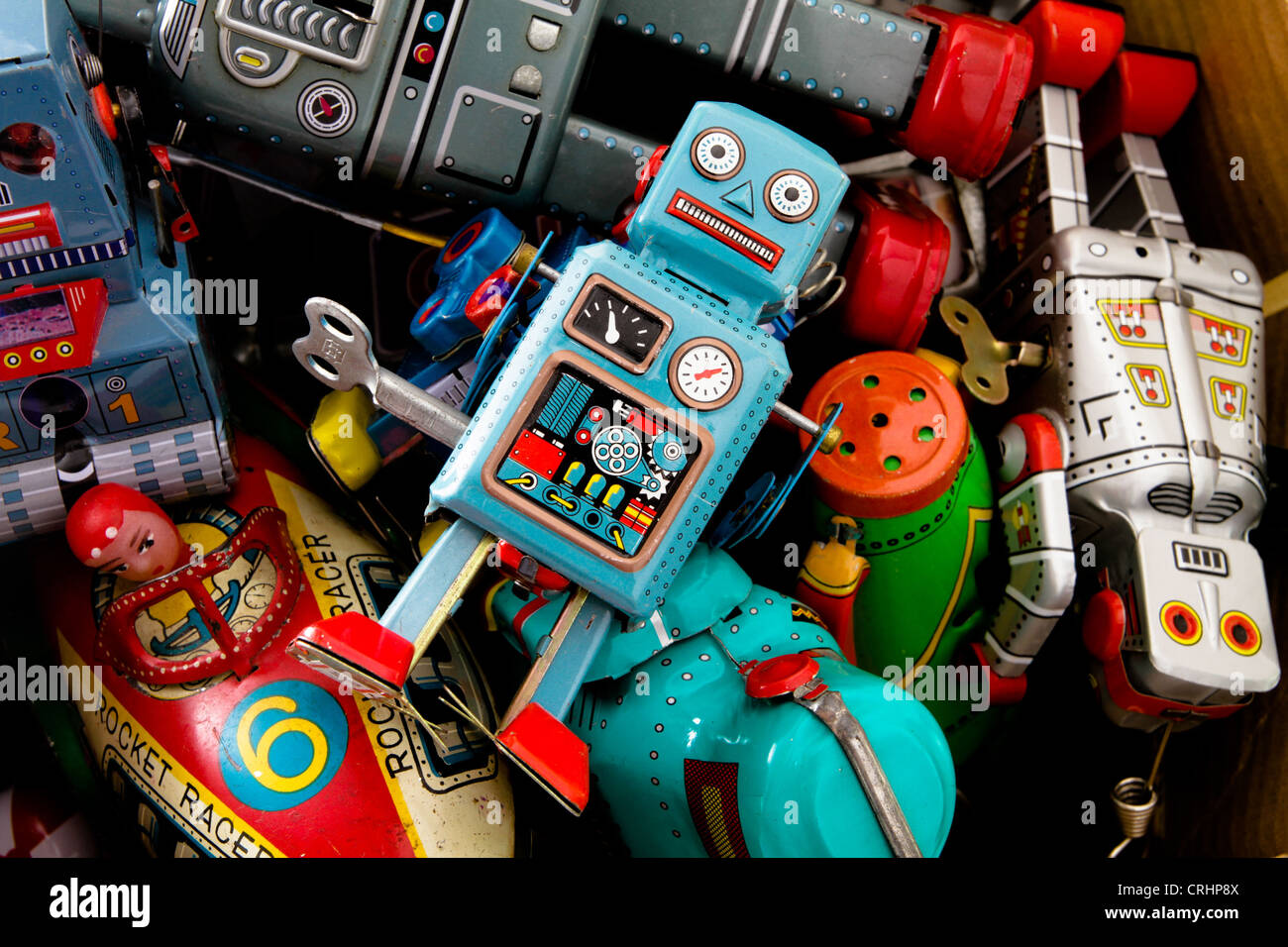 vintage tin toys Stock Photo - Alamy