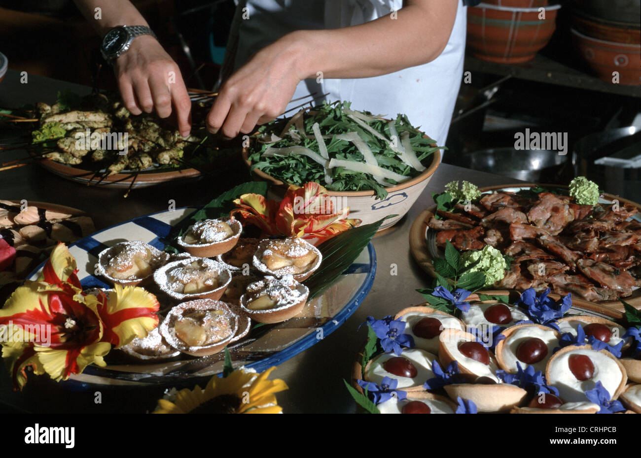 Berlin, Germany, final preparations for the cold buffet Stock Photo - Alamy
