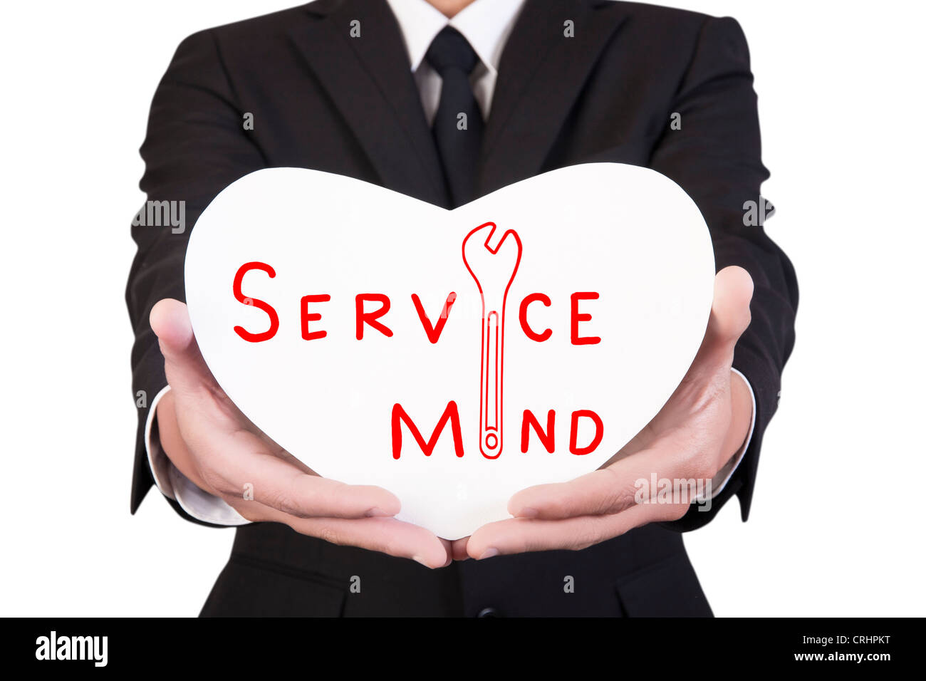 Businessman holding paper Stock Photo - Alamy