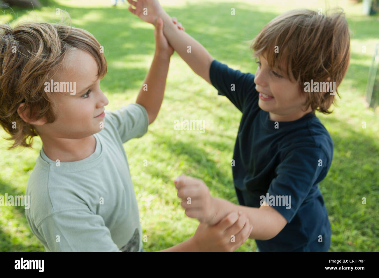 Boys two eye contact fight hi-res stock photography and images - Alamy