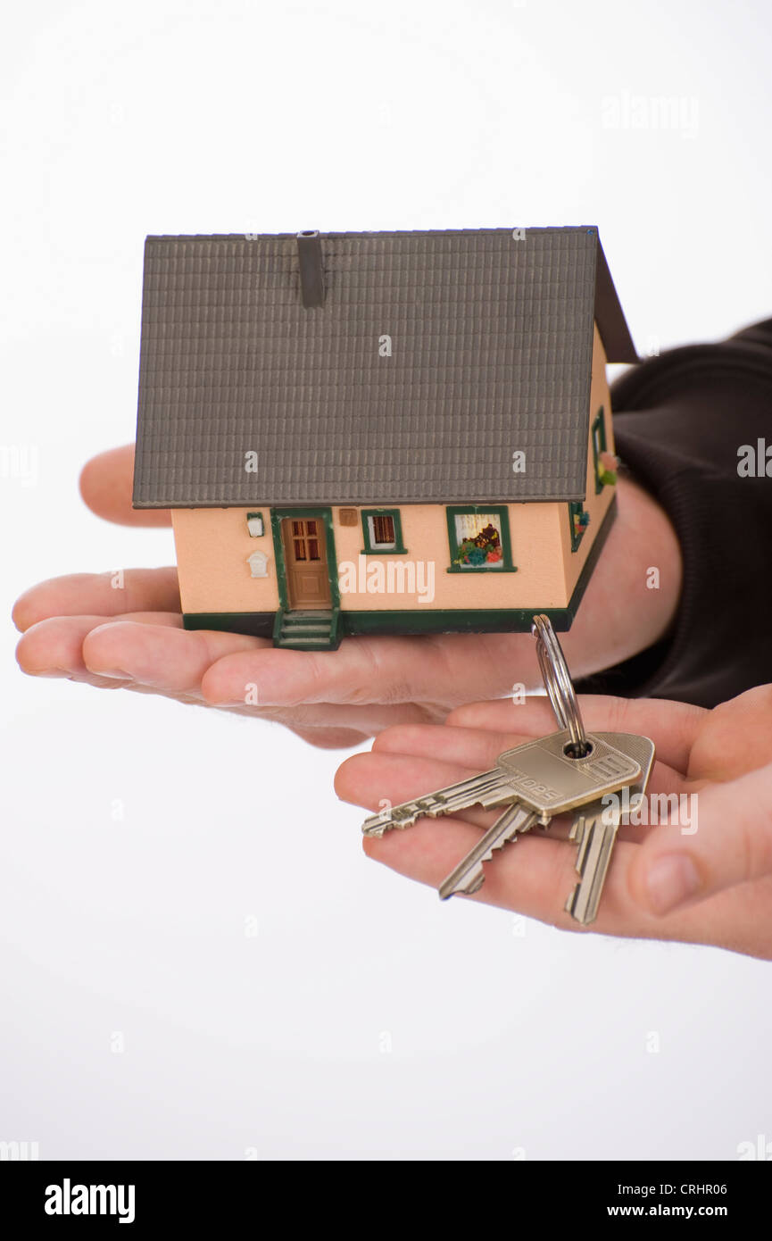 Houseowner hands over bunch apartment hi-res stock photography and ...