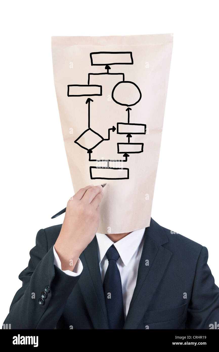 Businessman drawing flow chart on hi-res stock photography and images ...