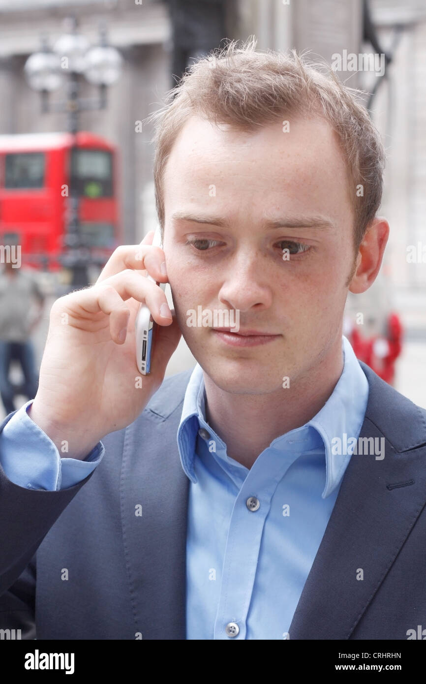 Man on phone Stock Photo - Alamy