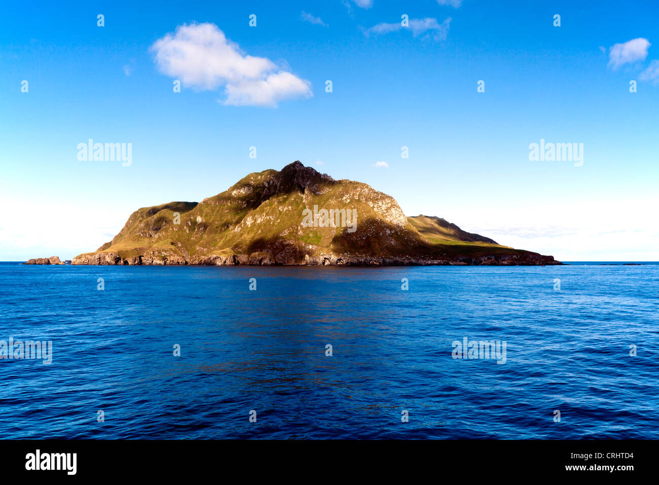 Nightingale Island in the late morning sun, South Atlantic Ocean Stock ...