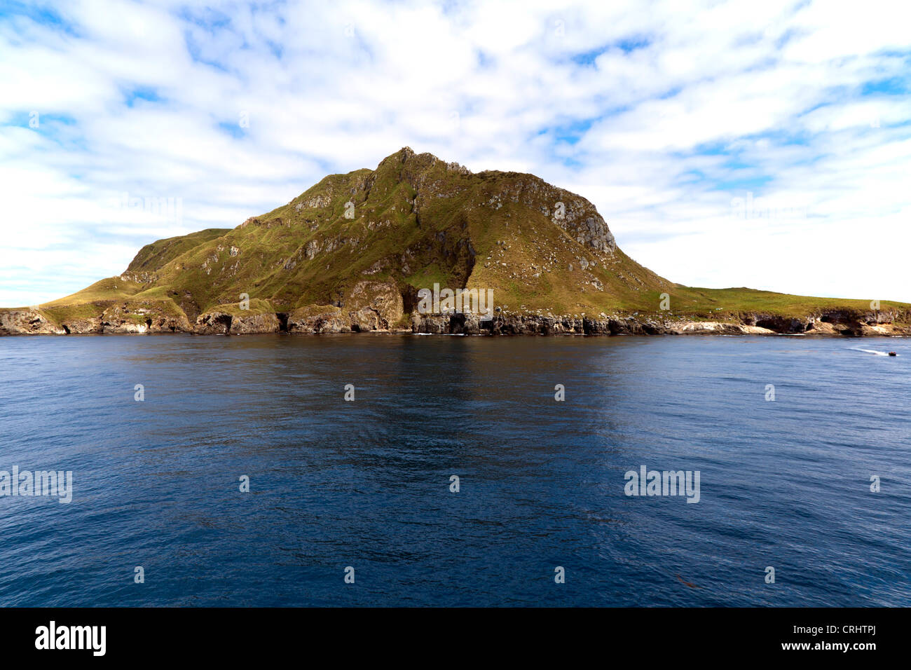 Nightingale Island, as seen from an anchored expedition ship, South ...