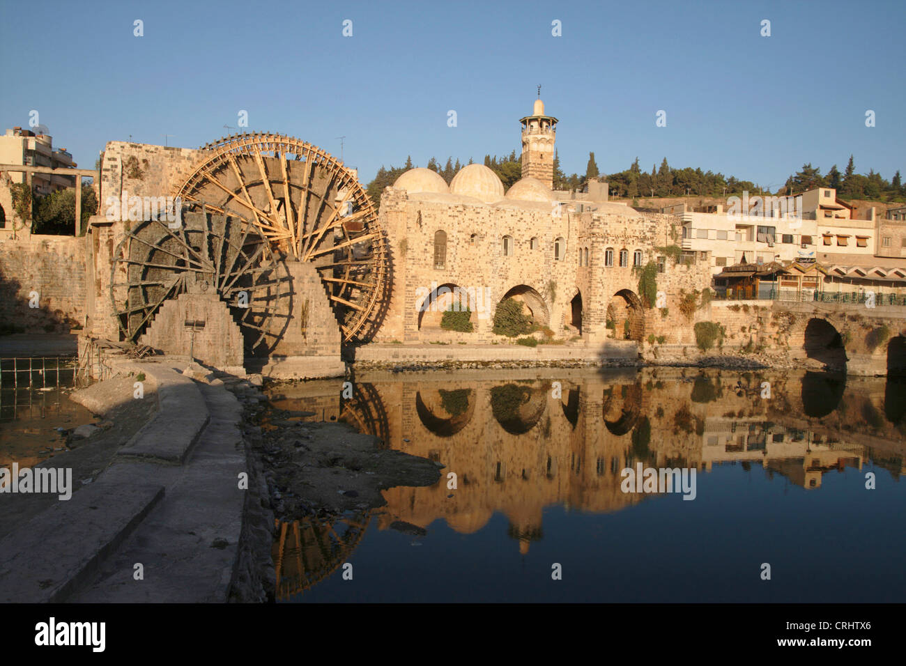 water wheel (Noria), Syria, Hama Stock Photo - Alamy