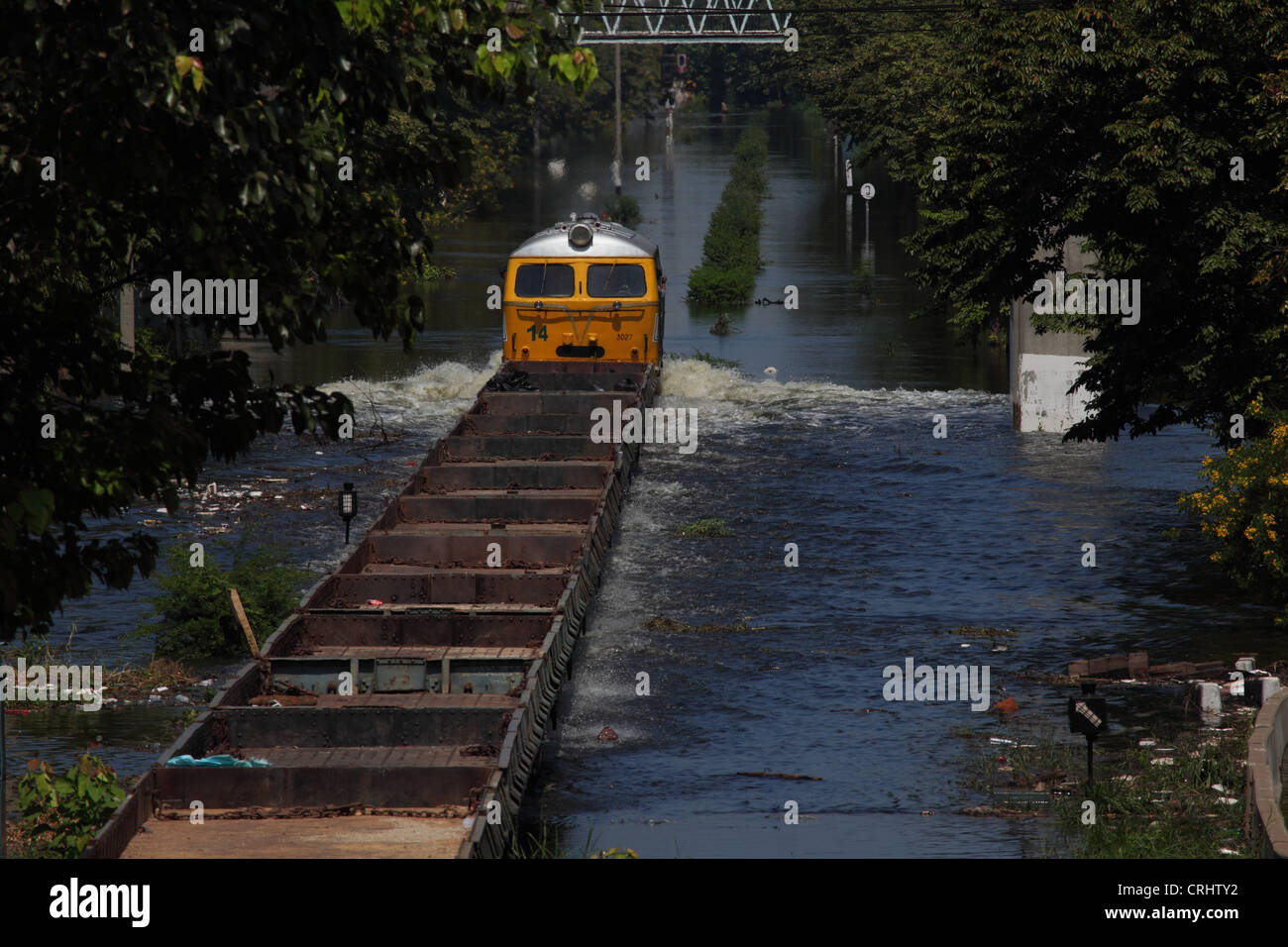 Thailand flood train hi-res stock photography and images - Alamy