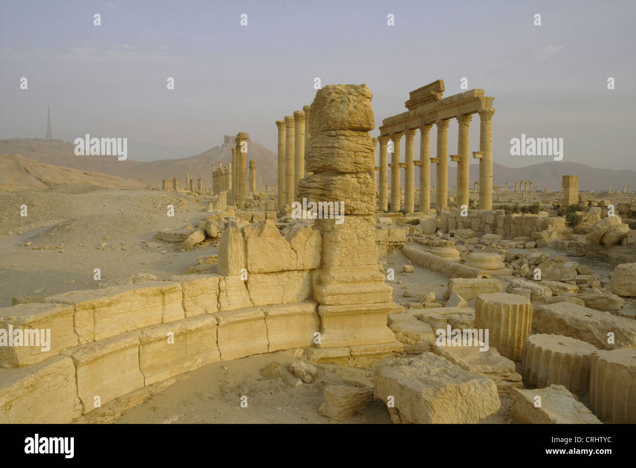 big kolonnade, Syria, Palmyra Stock Photo - Alamy