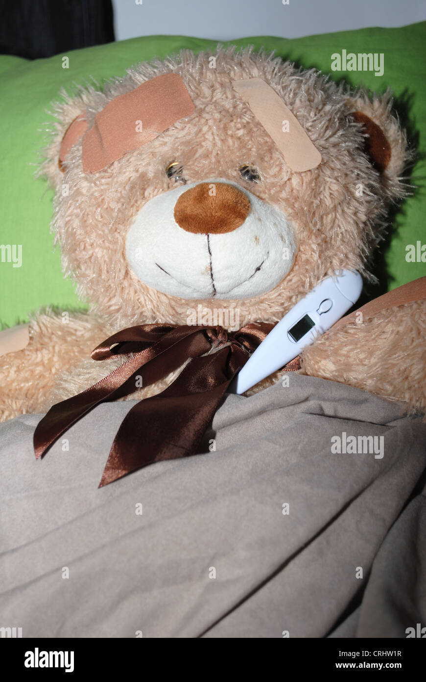 sick teddy bear Stock Photo - Alamy